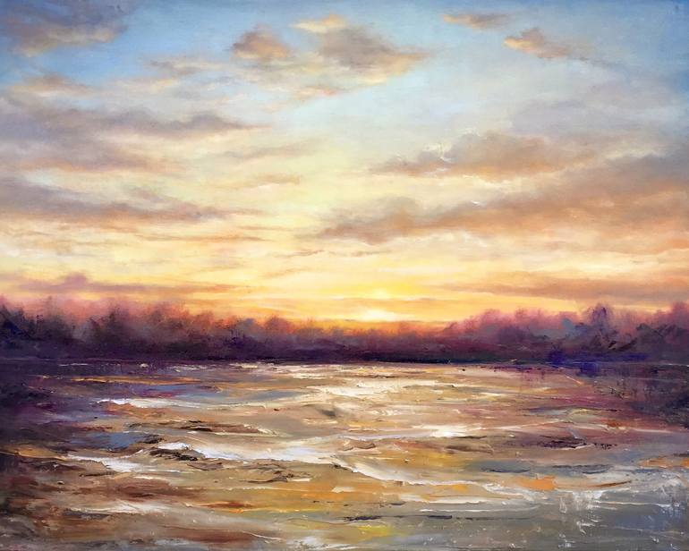 Mysterious Waters Painting by Elizabeth Duncklee | Saatchi Art