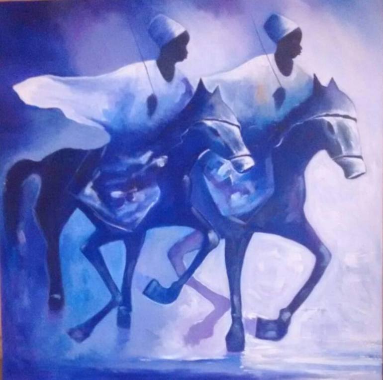 Blue Knight Painting by Ricson Agyare | Saatchi Art
