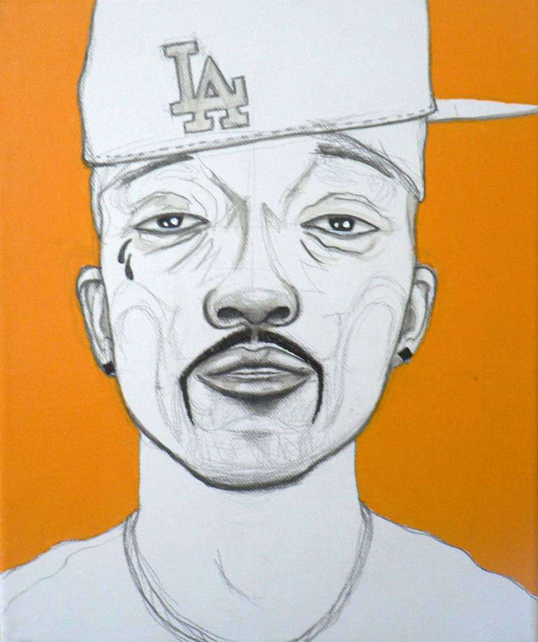 Yellow Portrait Drawing by David Escobedo | Saatchi Art