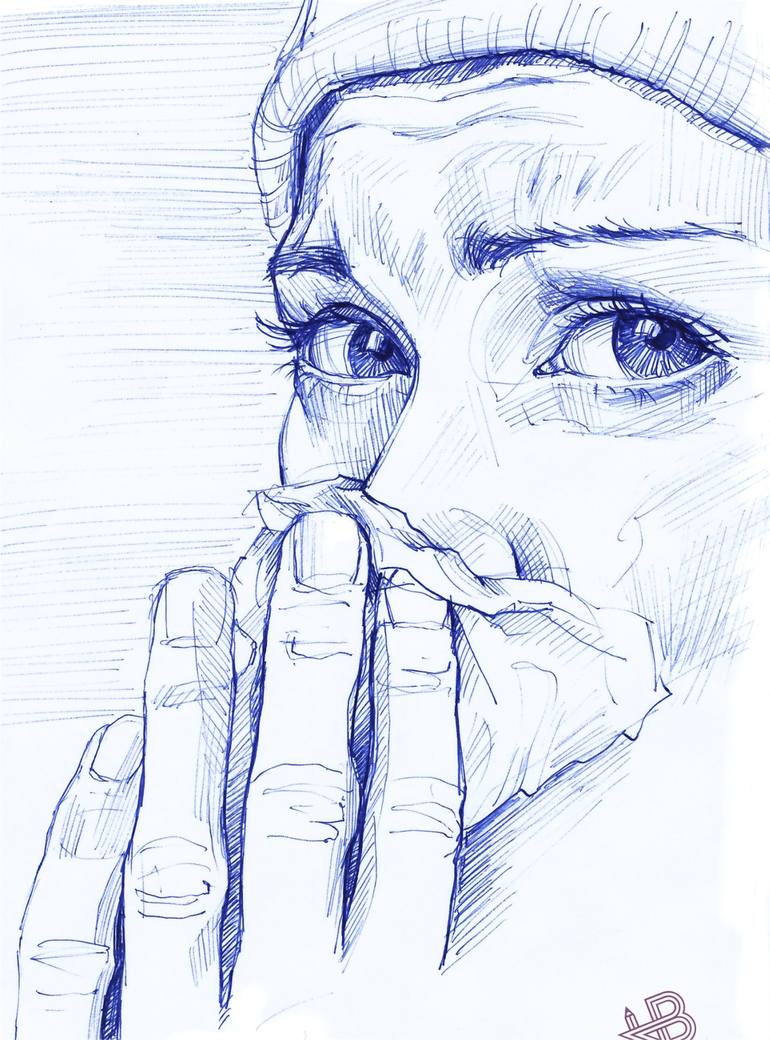 .colds time. Drawing by HB Graphik | Saatchi Art