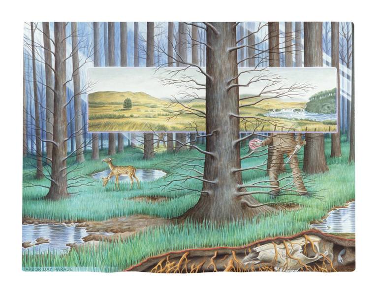 Arbor Day Parade Painting by David Birkey | Saatchi Art