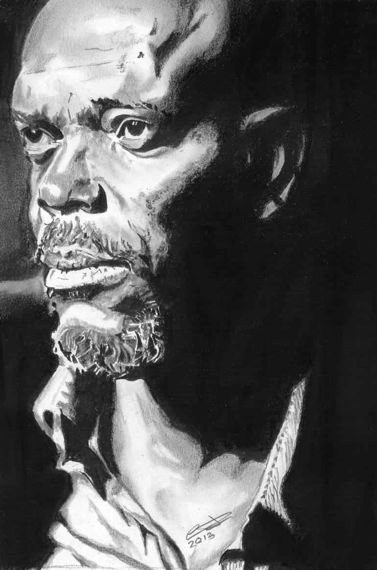 Samuel L. Jackson Drawing by Chris Jones | Saatchi Art