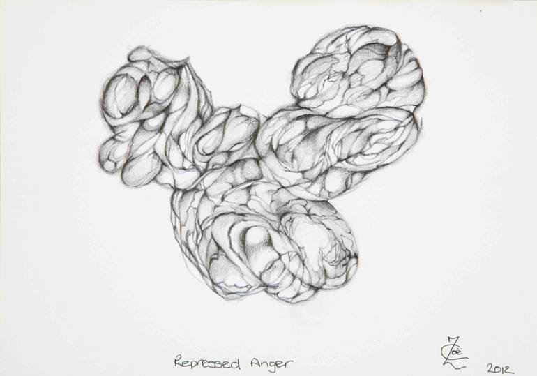 Repressed Anger Drawing by Zoe Clements | Saatchi Art