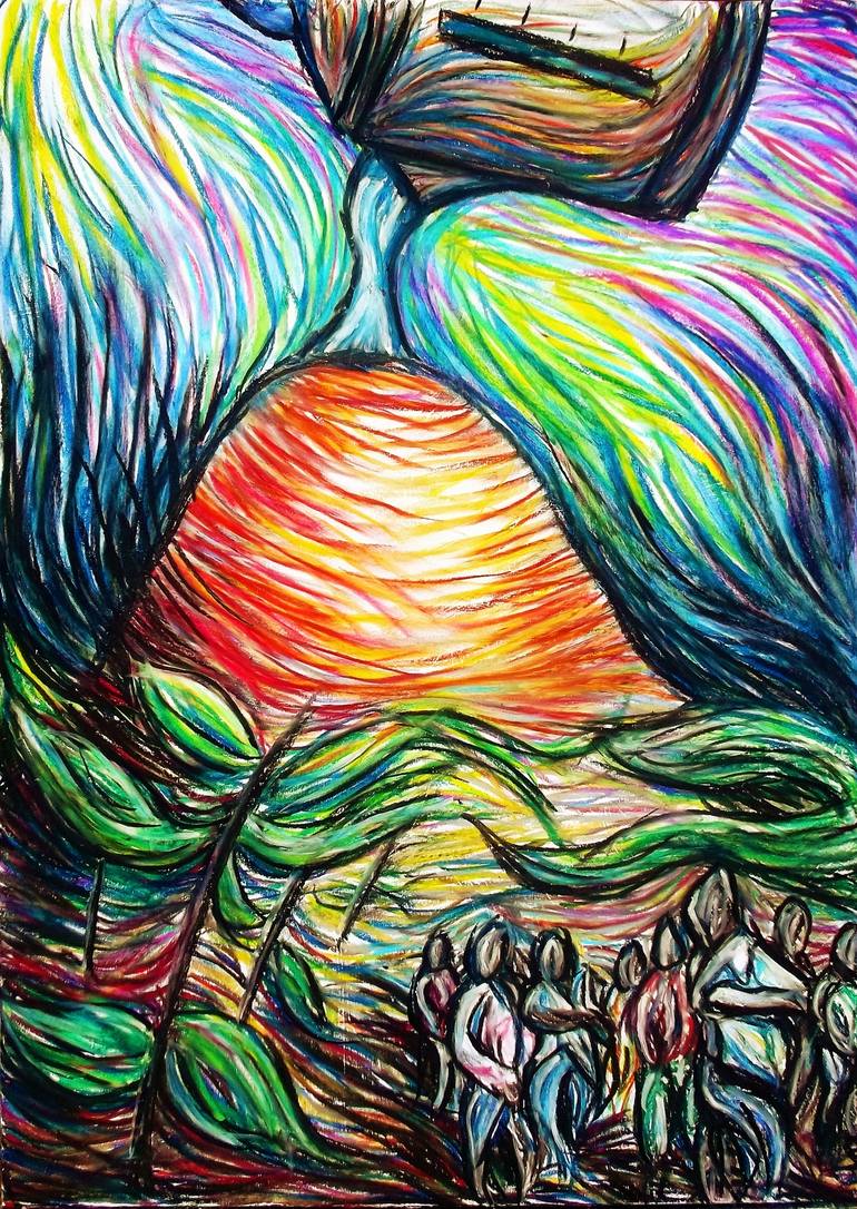 Act of God Drawing by Tem Pok | Saatchi Art