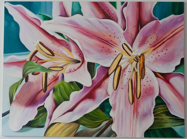My lily Painting by Fiona Hawkes | Saatchi Art