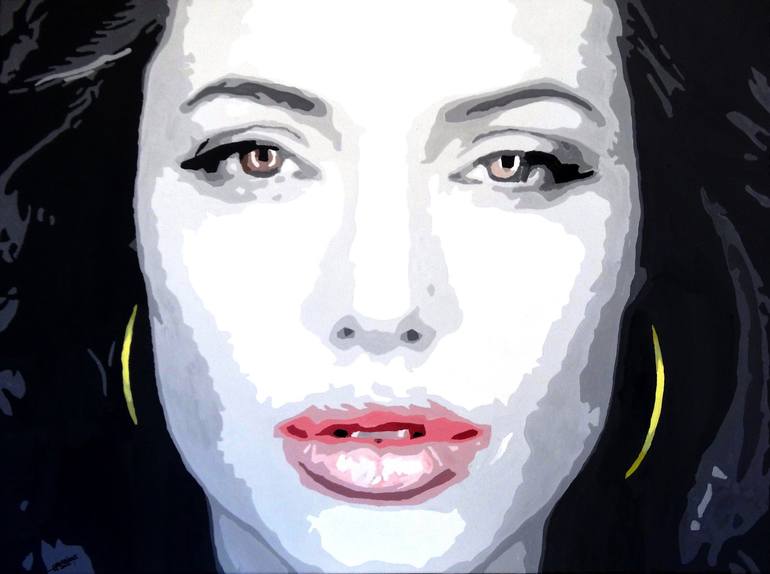 Angelina Jolie Painting by Hussein El Kaissy | Saatchi Art