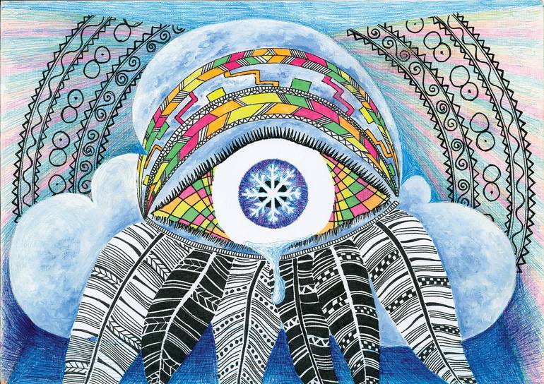 Water Spirit. Drawing by Ciprian Blue | Saatchi Art