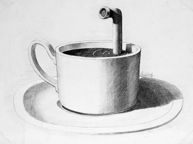 coffe Drawing by nicolae moldoveanu | Saatchi Art