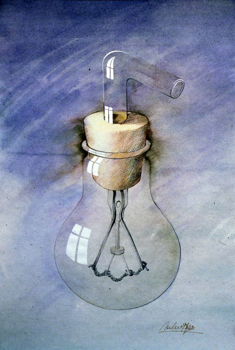 light bulb 1 Drawing by nicolae moldoveanu | Saatchi Art