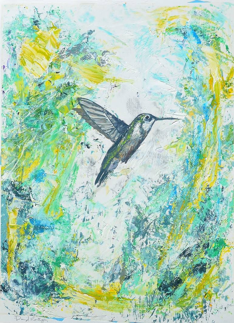 Hummingbird Painting by David Reninger | Saatchi Art