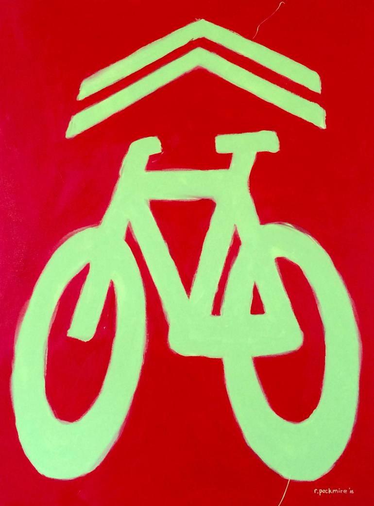 Street Art: Bike Path No. 1 Painting by Robert Pockmire | Saatchi Art