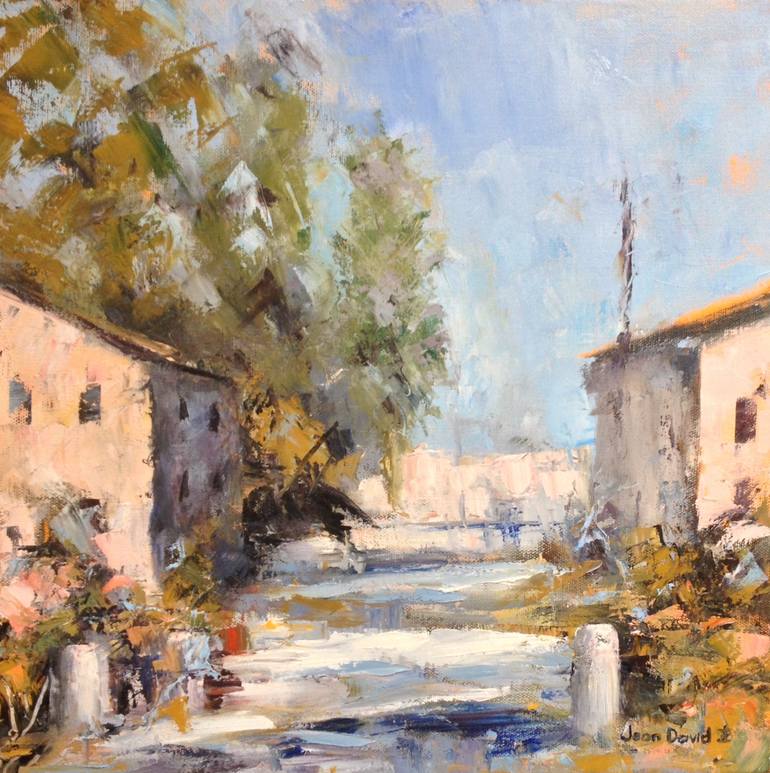 The Bridge at Seligne Painting by Jean David | Saatchi Art
