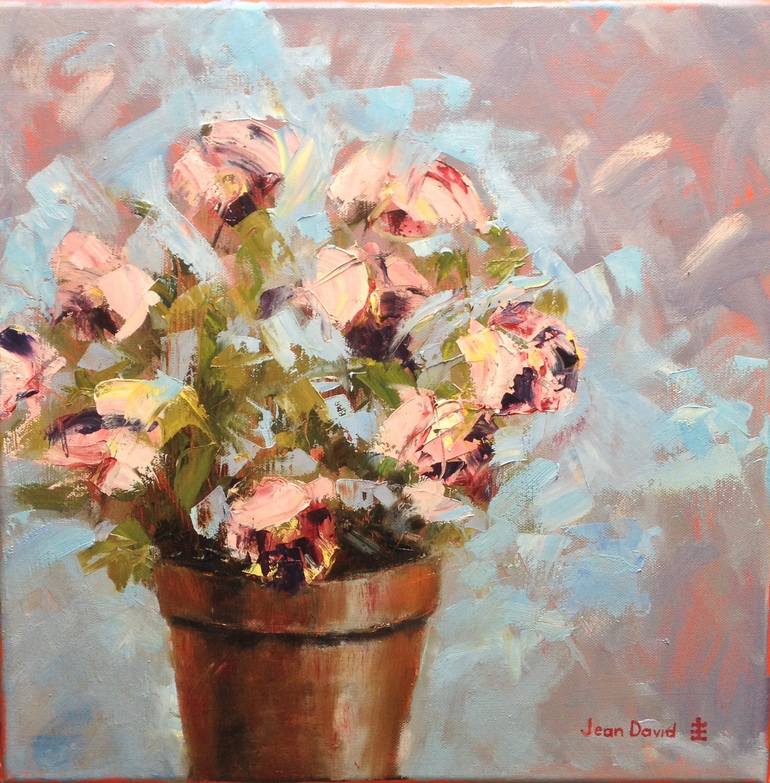 Peonies Painting by Jean David | Saatchi Art