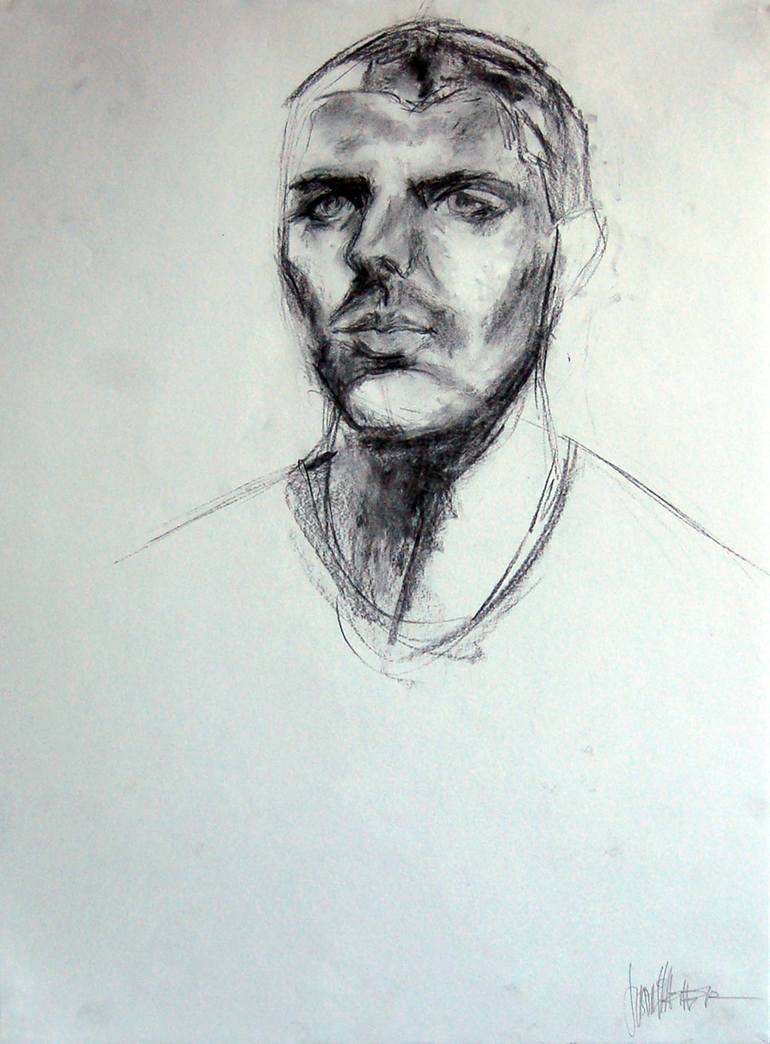 beautiful strangers - portrait I Drawing by JUSTINE WAGNER | Saatchi Art