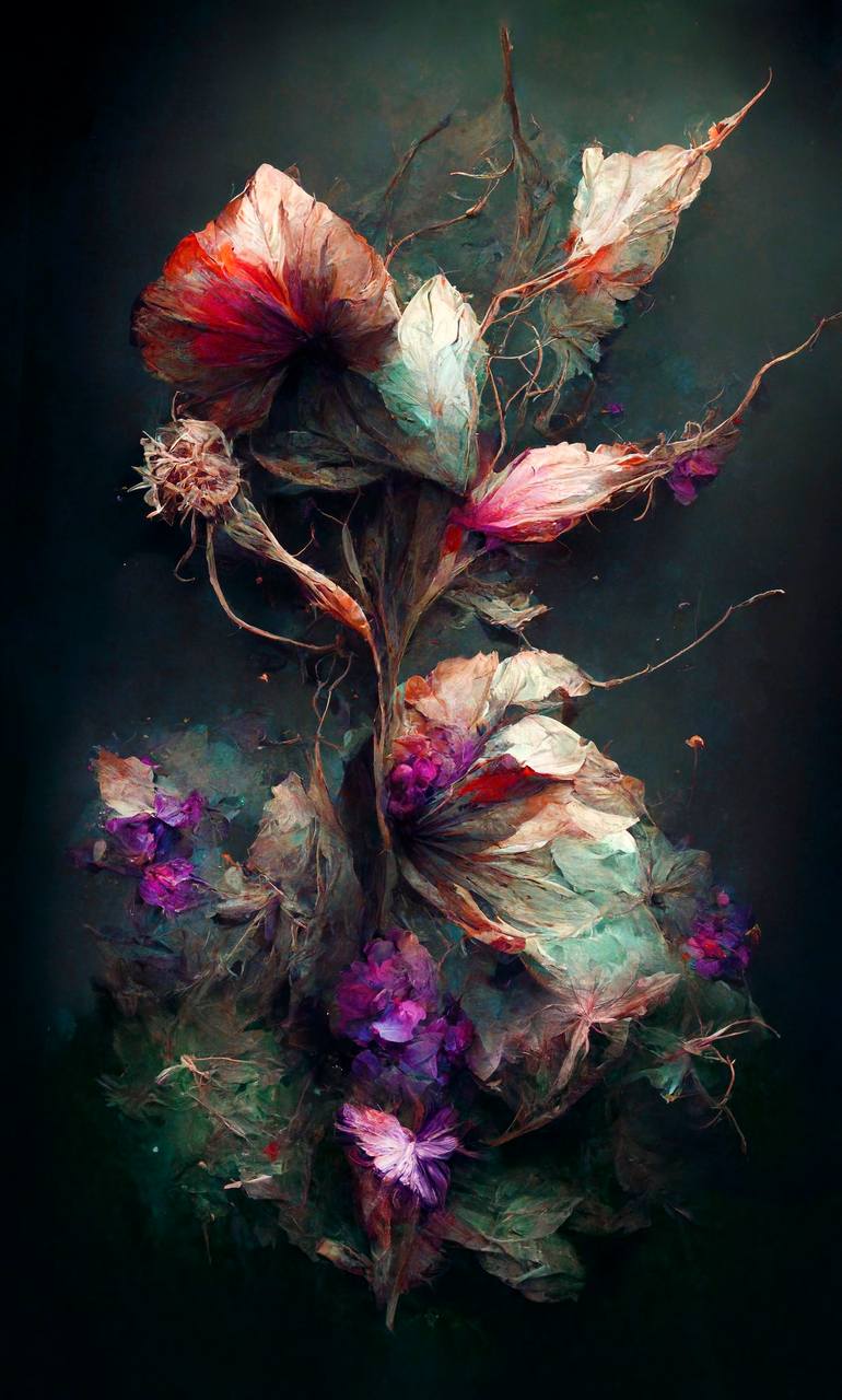 Floral Decay XXI Mixed Media by Teis Albers | Saatchi Art