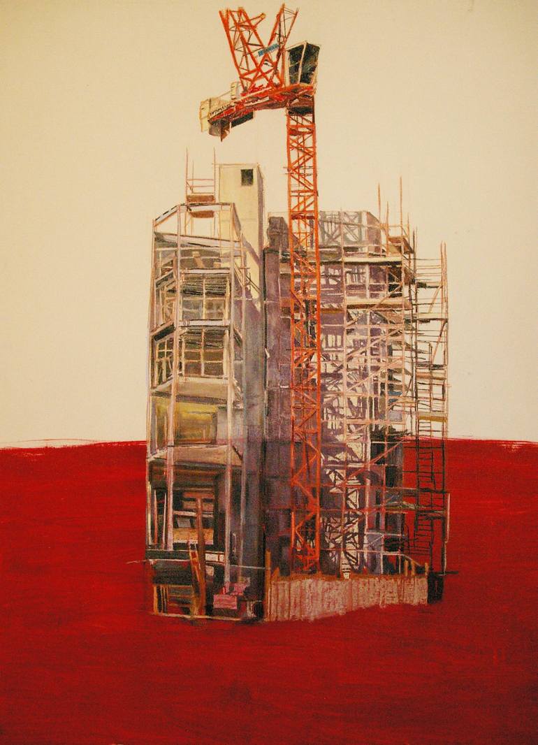 Silver Tower Painting by Patricia Cain | Saatchi Art
