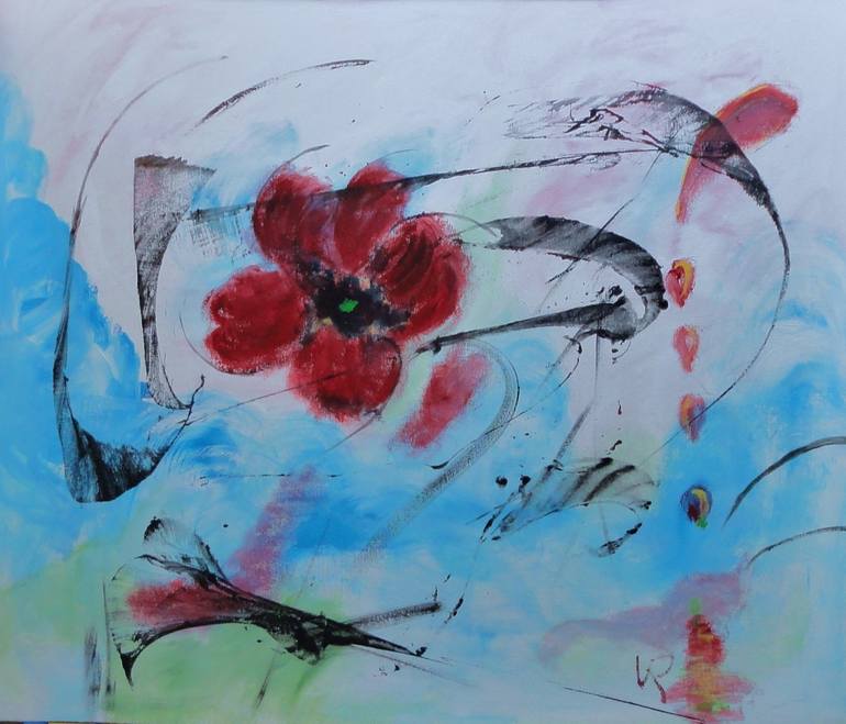 Dance of the dying swan Painting by Ursula E Rettich | Saatchi Art