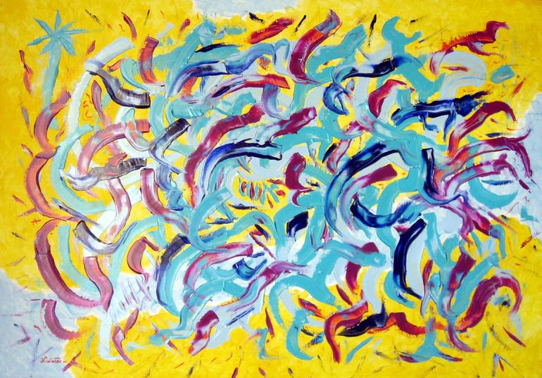 New Abstract Number 10 Painting by Aurelio Nicolazzo | Saatchi Art