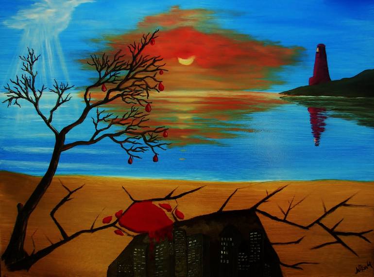 Fall of civilization Painting by Marius Nitov | Saatchi Art