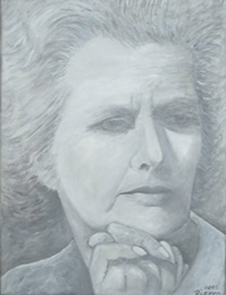 Baroness Margaret Thatcher Painting by Janet Pierre | Saatchi Art