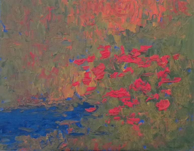 Red Monet Painting