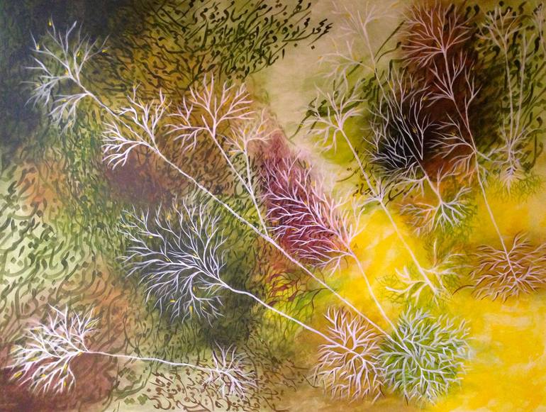 Persian Calligraphy and our Neurons Painting by Maryam Tafreshi ...