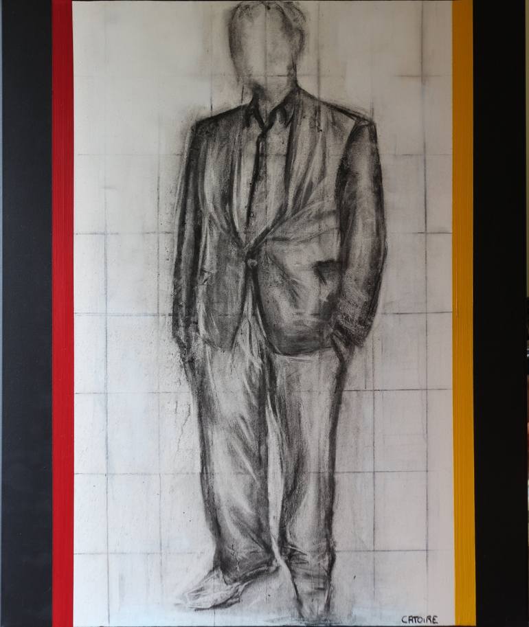 The Man Behind The Window Drawing by Valerie Catoire | Saatchi Art