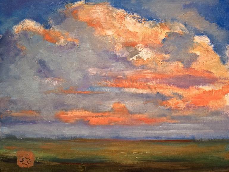 Soybean Field Painting by Aurelio Saiz | Saatchi Art