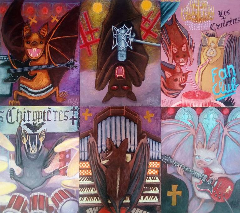 The Bats Painting by François Falet | Saatchi Art