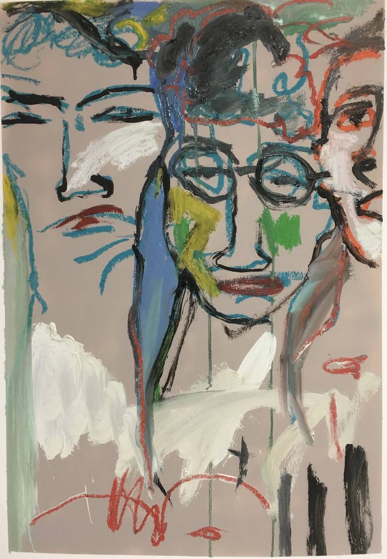 3 faces Painting by Jose Ballester | Saatchi Art