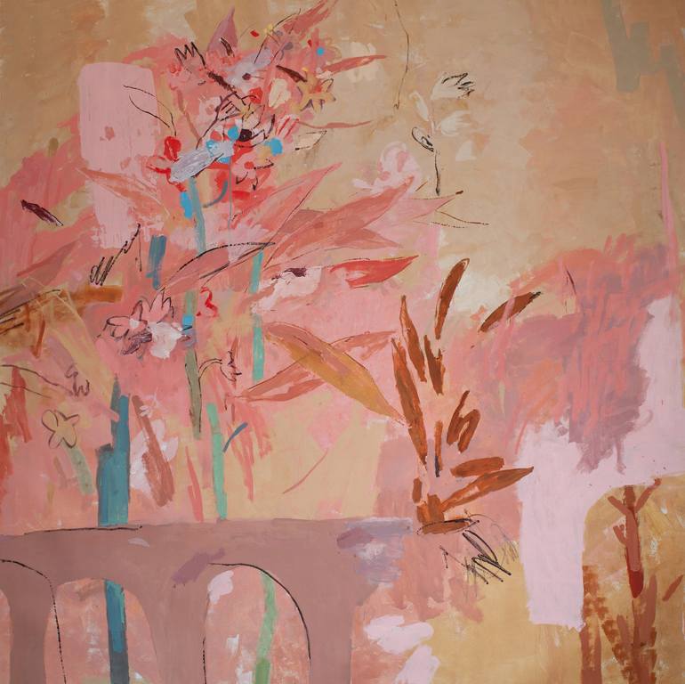 Terracotta Flowers Painting by Glib Franko | Saatchi Art