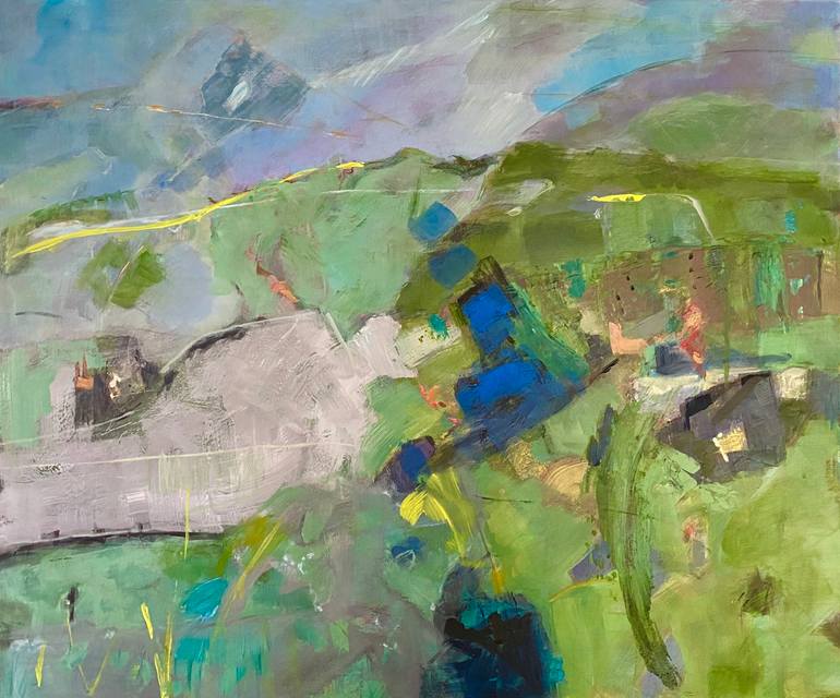 Blue Tarp Painting by Maureen Fisher | Saatchi Art