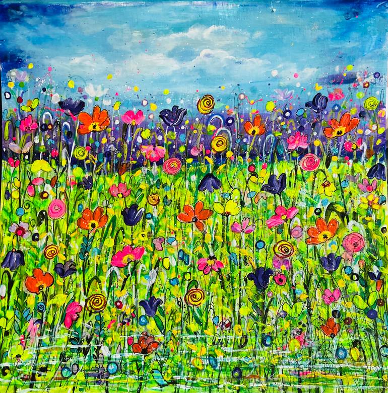 Spring Pop Painting by Nalini Khattar | Saatchi Art