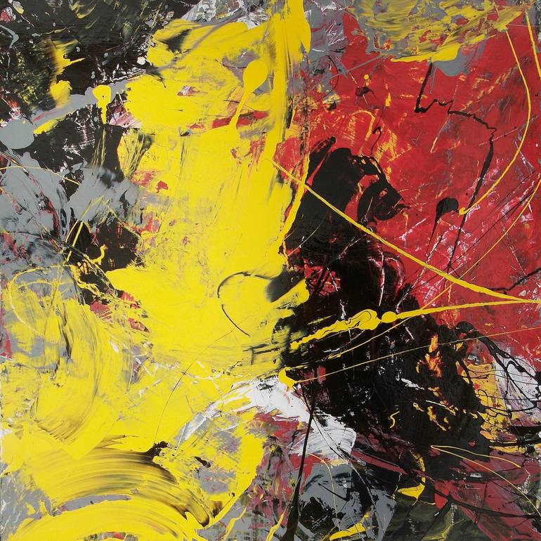 Collision of Paint #3 Painting by Dave Wertz | Saatchi Art