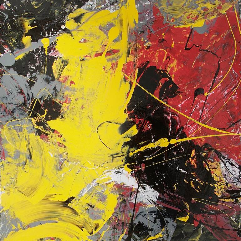 Collision of Paint #3 Painting by Dave Wertz | Saatchi Art