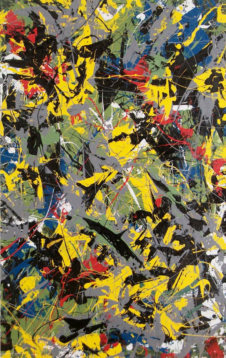 Collision of Paint #5 Painting by Dave Wertz | Saatchi Art