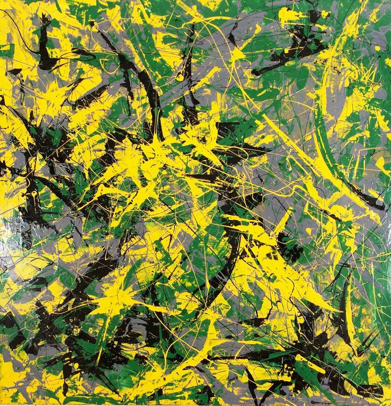 Collision of Paint #13 Painting by Dave Wertz | Saatchi Art