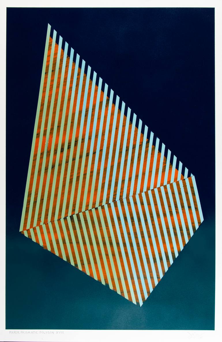PAPER PRISMATIC POLYGON 18 Painting by Jay Walker | Saatchi Art