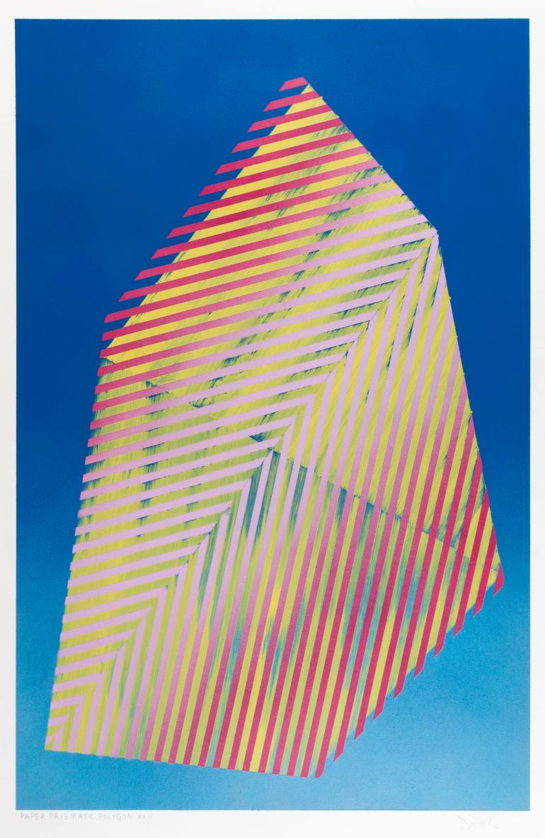 PAPER PRISMATIC POLYGON 22 Painting by Jay Walker | Saatchi Art