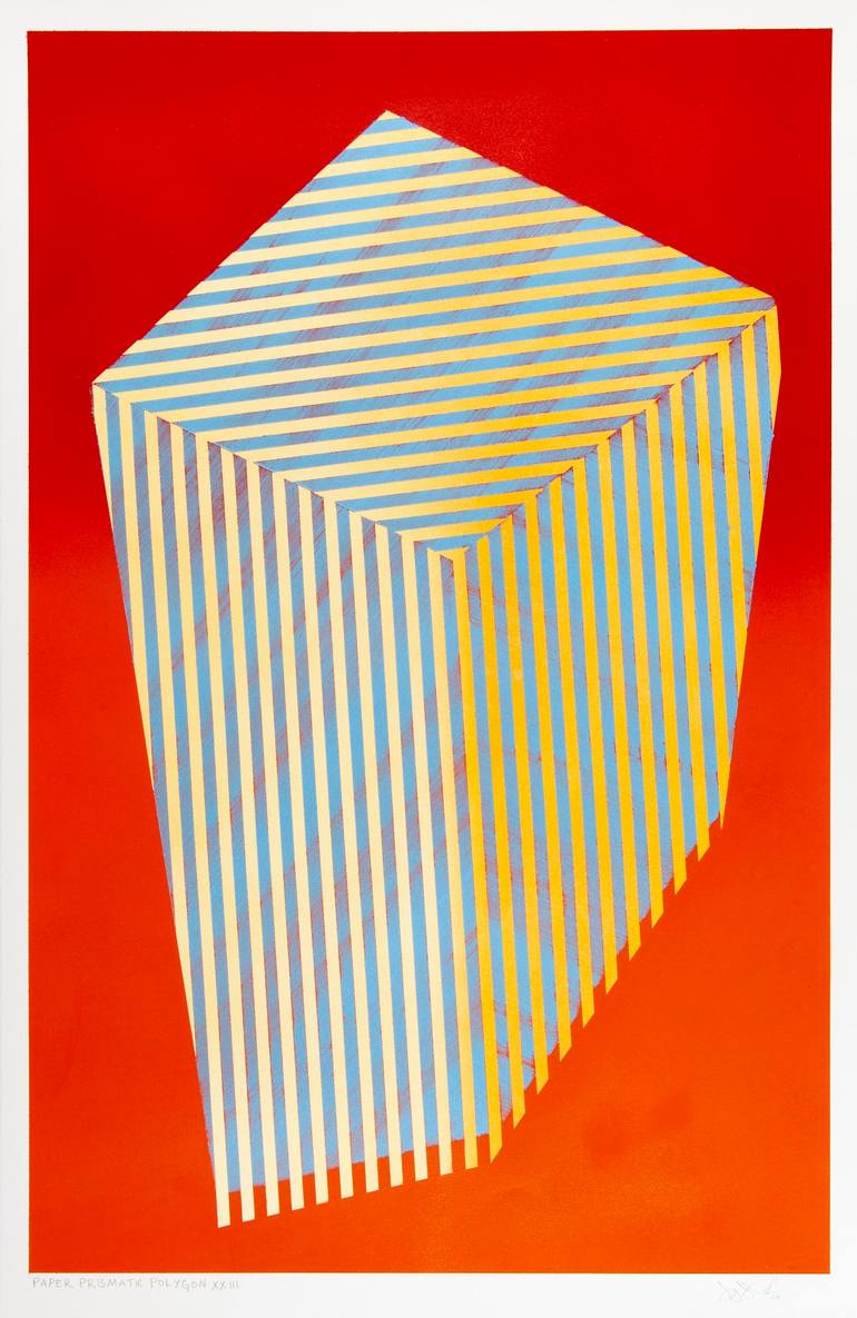 PAPER PRISMATIC POLYGON 23 Painting by Jay Walker | Saatchi Art