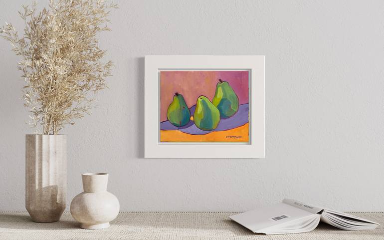 Anjou Pears Painting by Catherine J Martzloff | Saatchi Art