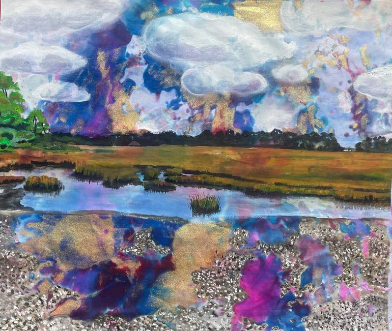 Golden Hour and Twilight Brine Painting by Caroline H Duggan | Saatchi ...