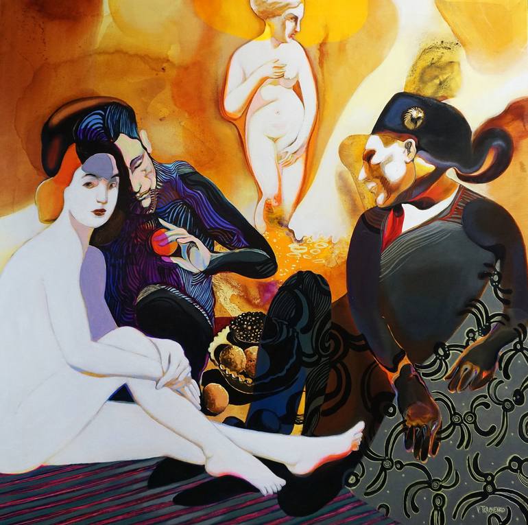 The Luncheon on the Carpet Painting by Victor Tkachenko | Saatchi Art