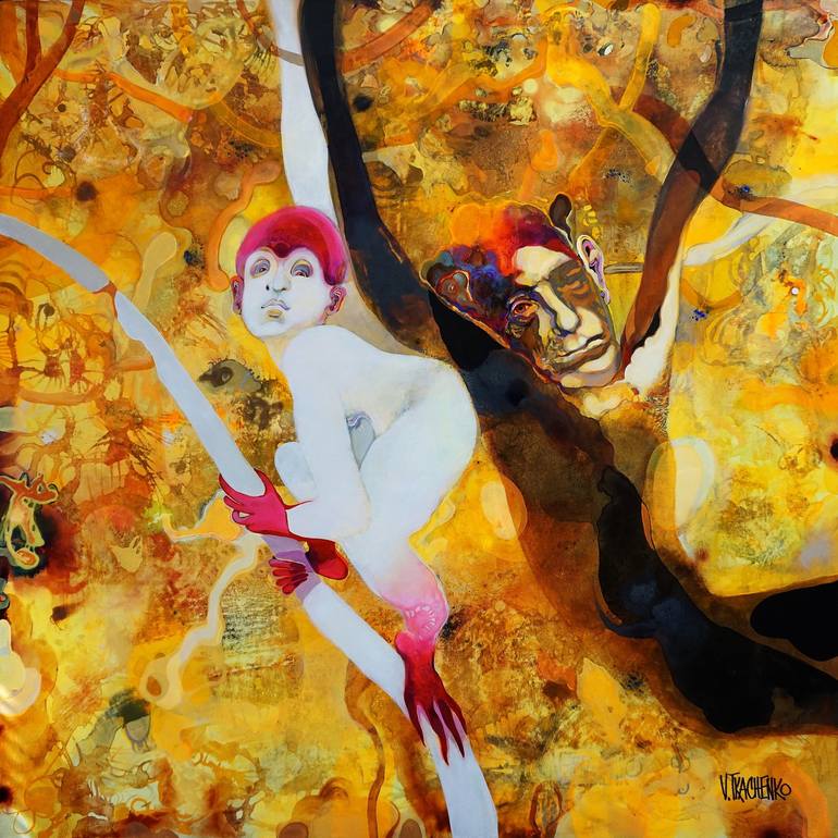 Family Tree Painting by Victor Tkachenko | Saatchi Art