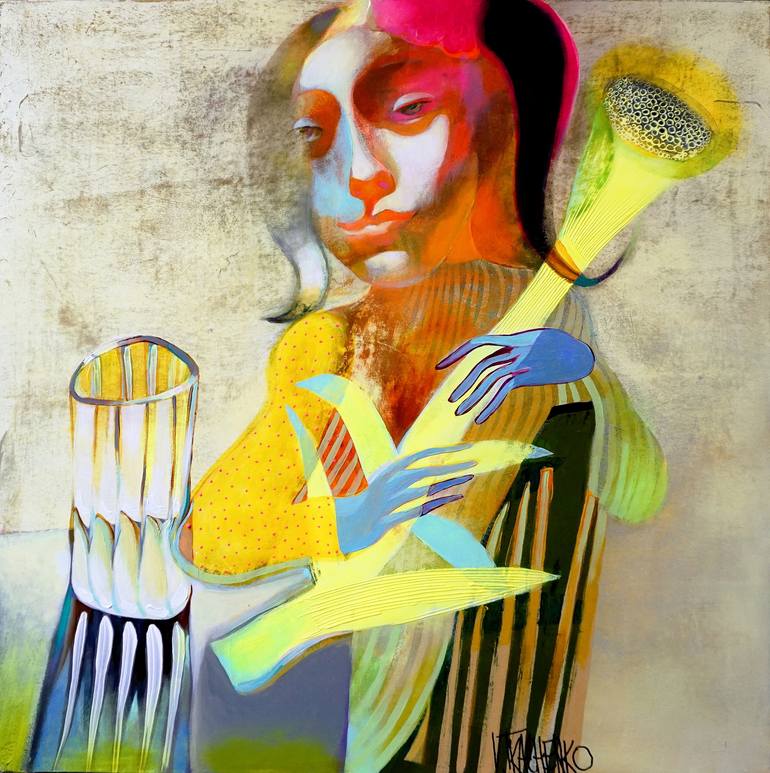 Thirsty flower Painting by Victor Tkachenko | Saatchi Art
