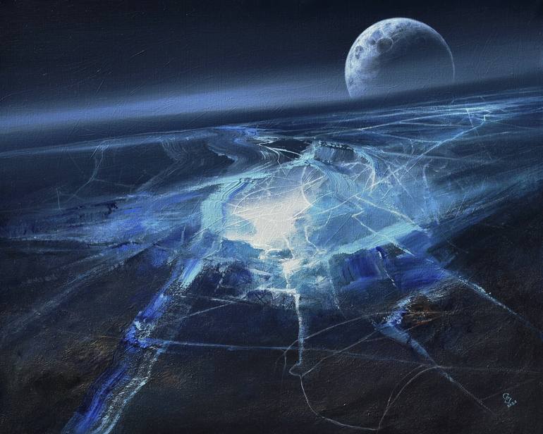 Agartha - The Rising Of The Ancient Moon - 4 Painting by Ivan ...