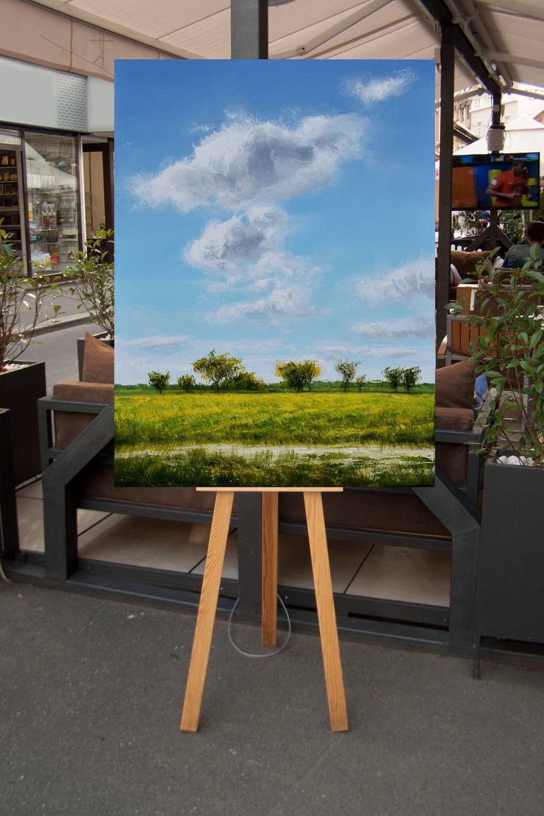 Where the green grows and blue speaks !!! Painting by Ivan Grozdanovski ...