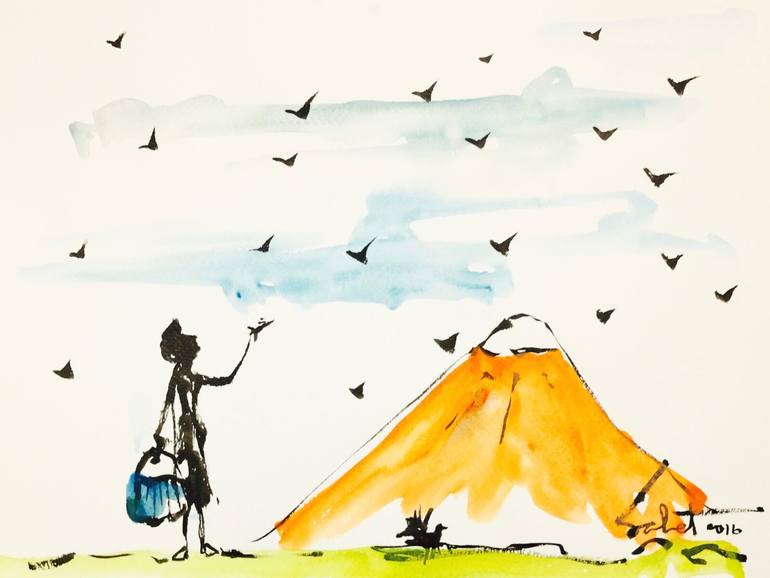 Tokyo / Unity 2016 Sabet Mixed Media Original Painting by Ali Sabet ...