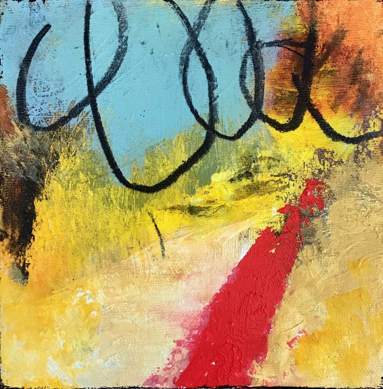 Red Path Painting by Jeffrey Tover | Saatchi Art