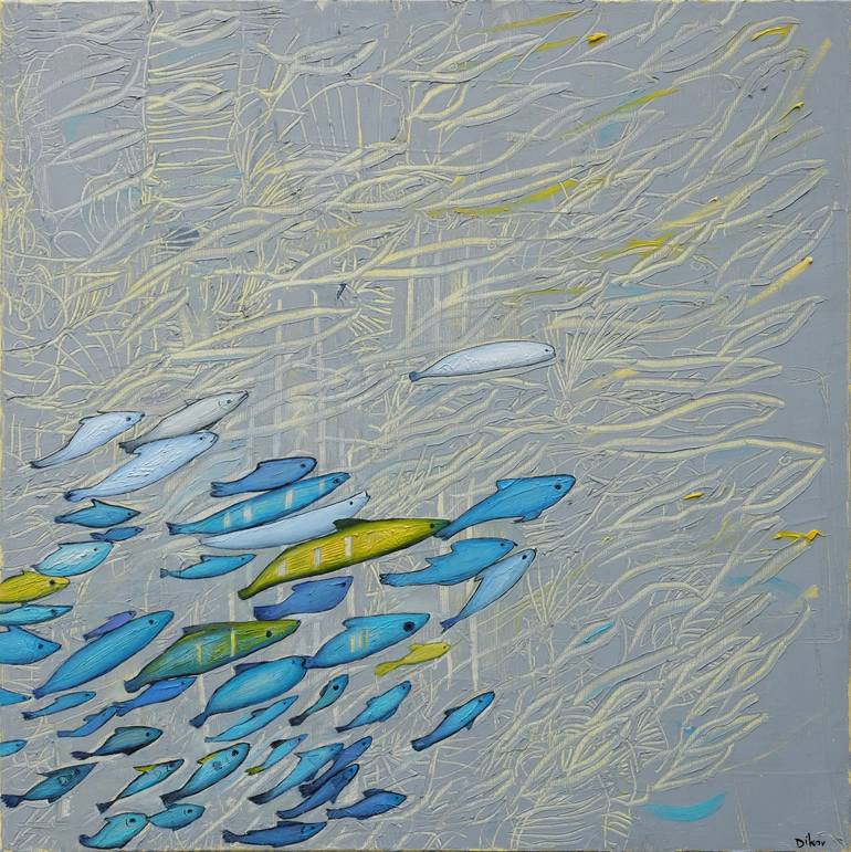 The swarm Painting by Ventzislav Dikov | Saatchi Art